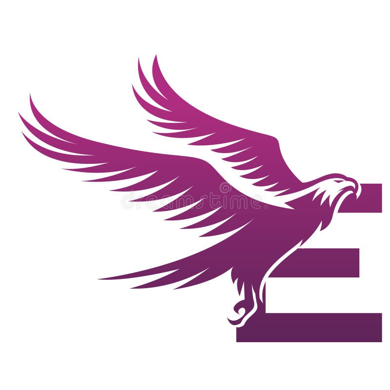 Vector Purple Brave Hawk Initial K Logo Stock Vector - Illustration of ...