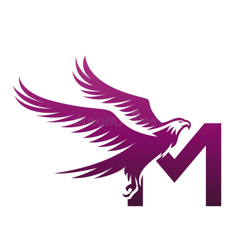 Vector Purple Brave Hawk Initial C Logo Stock Vector - Illustration of ...