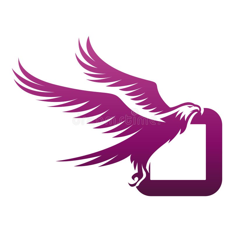 Vector Purple Brave Hawk Initial K Logo Stock Vector - Illustration of ...