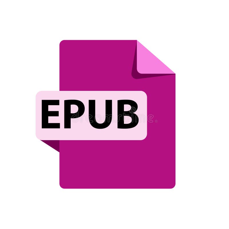 Vector Purple Icon EPUB. File Format Extensions Icon Stock Vector ...