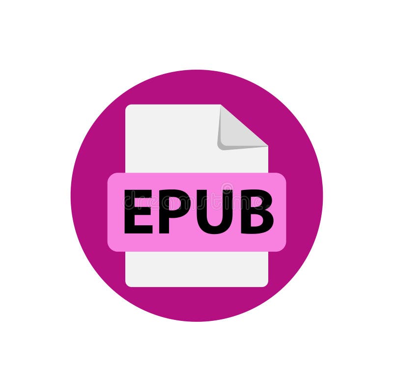 Vector Purple Icon EPUB. File Format Extensions Icon. Stock Vector ...