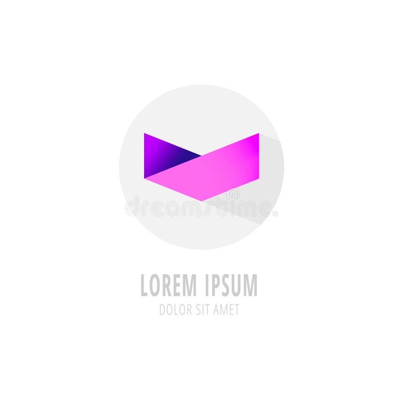 Vector Purple Modern Logo. Abstract Colored Company Logo Stock Vector ...