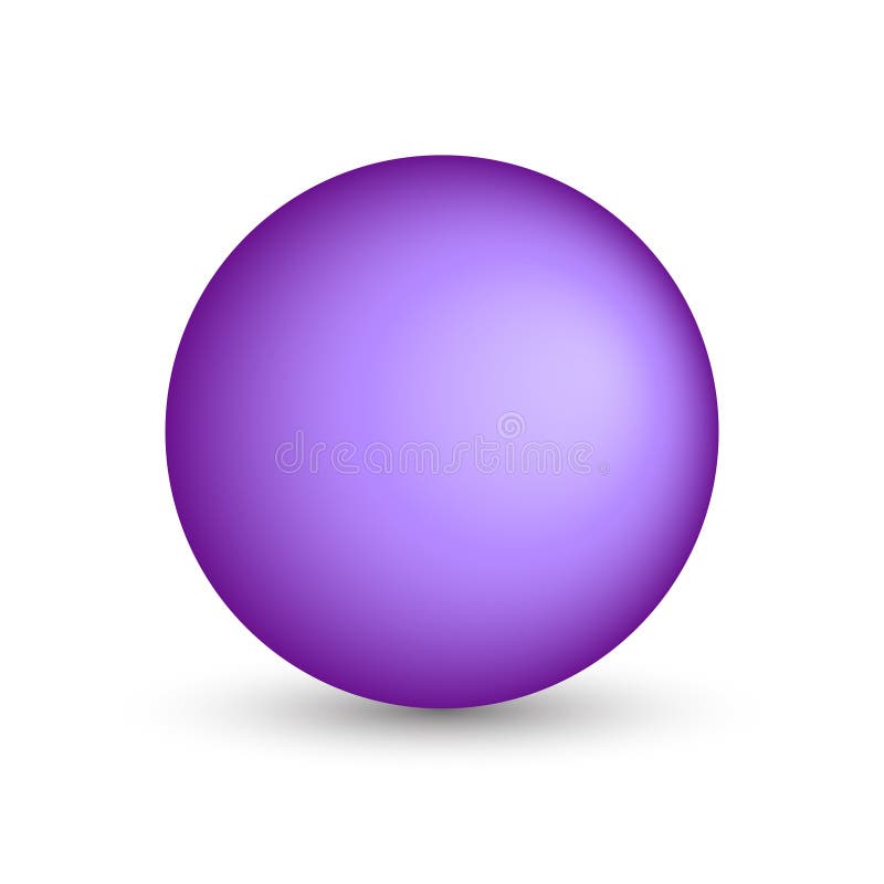 Vector Purple Sphere with Gradients and Shadow for Game, Icon, Package ...