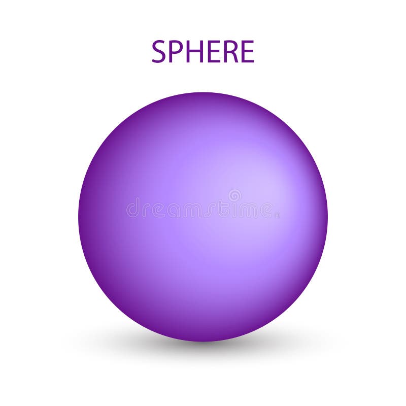 Vector Purple Sphere with Gradients and Shadow for Game, Icon, Package ...