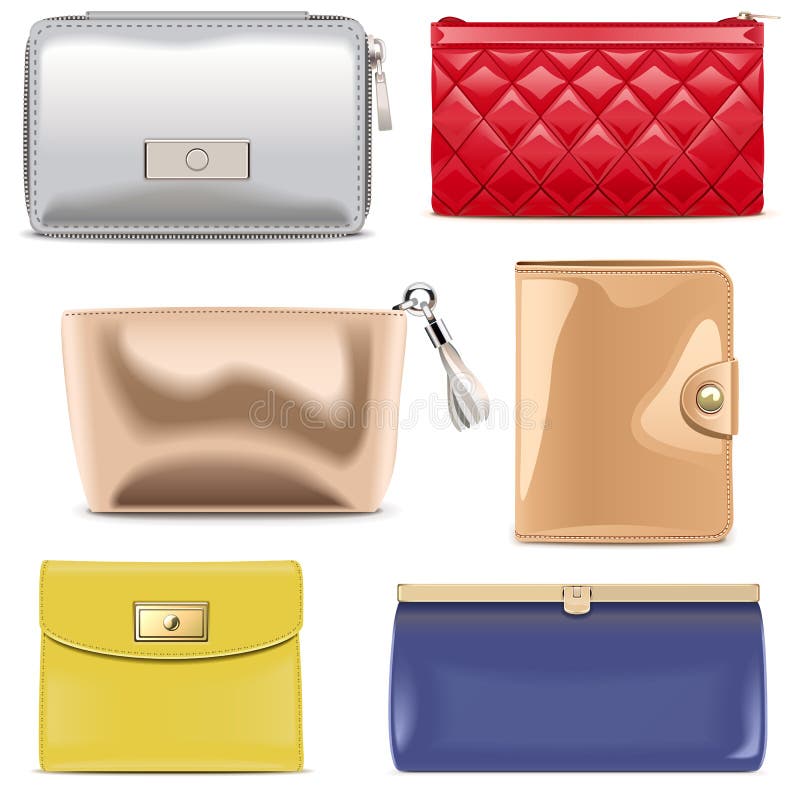 Purse and handbag black stock vector. Illustration of handle - 12718287