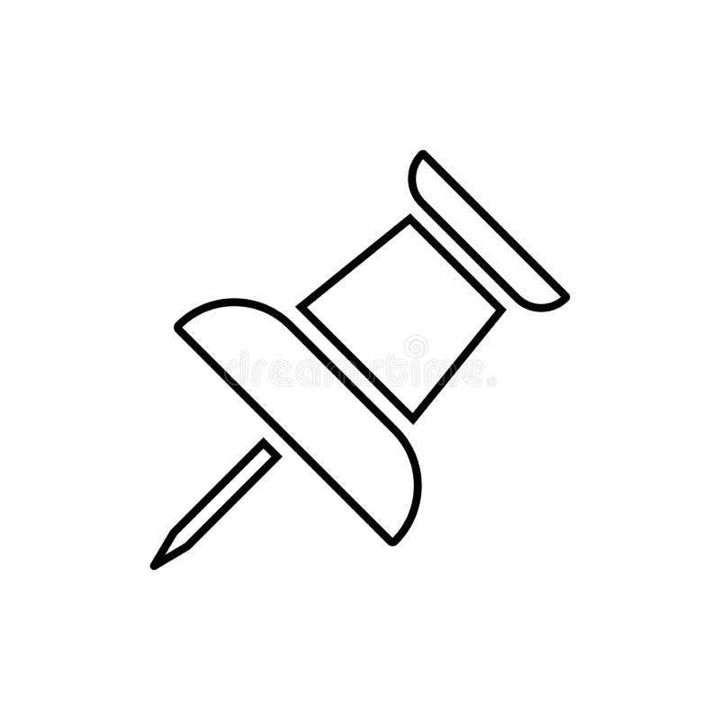 Vector Push Pin Icon, Pushpin Icon. Push Pin Vector Illustration for ...