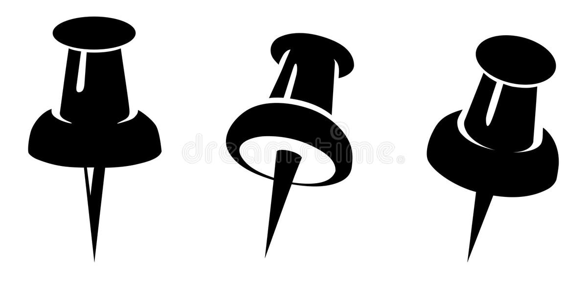 Black Paper Pins Stock Illustrations – 648 Black Paper Pins Stock ...