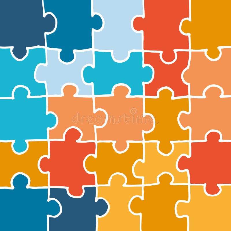 Jigsaw puzzles pattern stock vector. Illustration of dimensional - 3019137