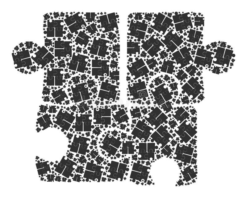 Puzzle Recursion Icon Collage Of Self Items Stock Vector Illustration