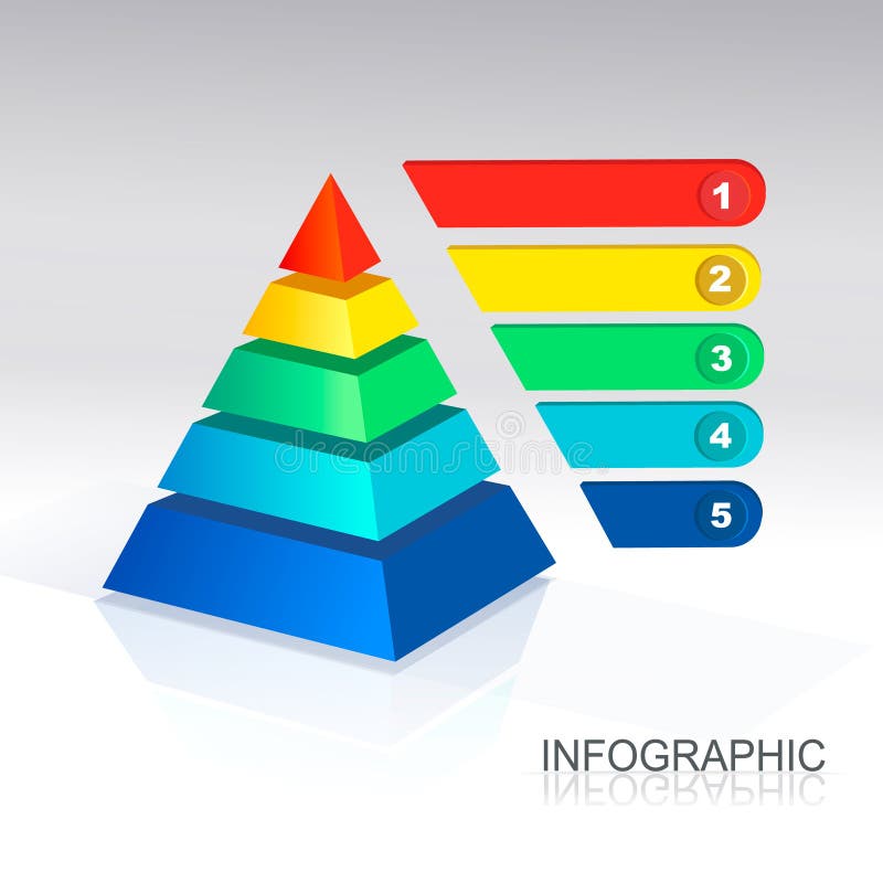 Vector Pyramid for Infographic and Presentations Stock Vector ...