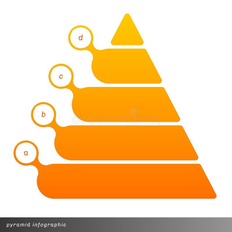 Vector Pyramid Infographic Shows Growth with Gradient Fill. Stock ...