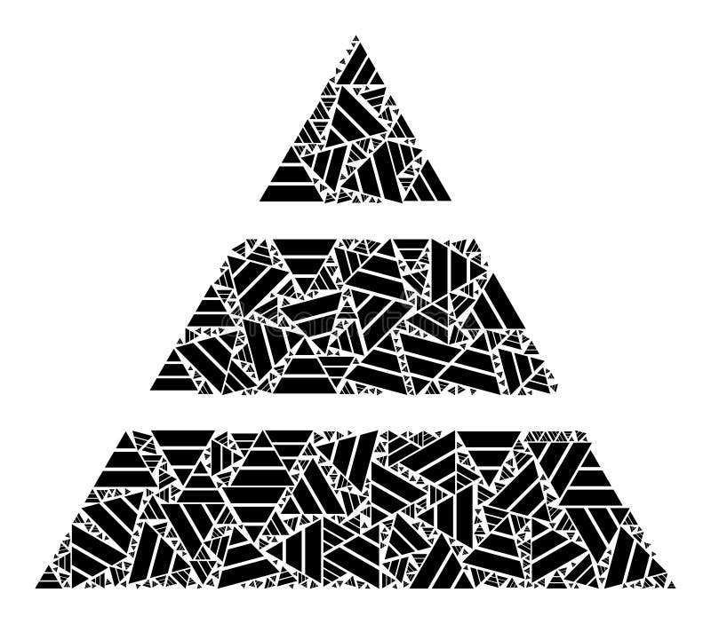 Pyramide Recursion Icon Mosaic of Self Items Stock Vector ...
