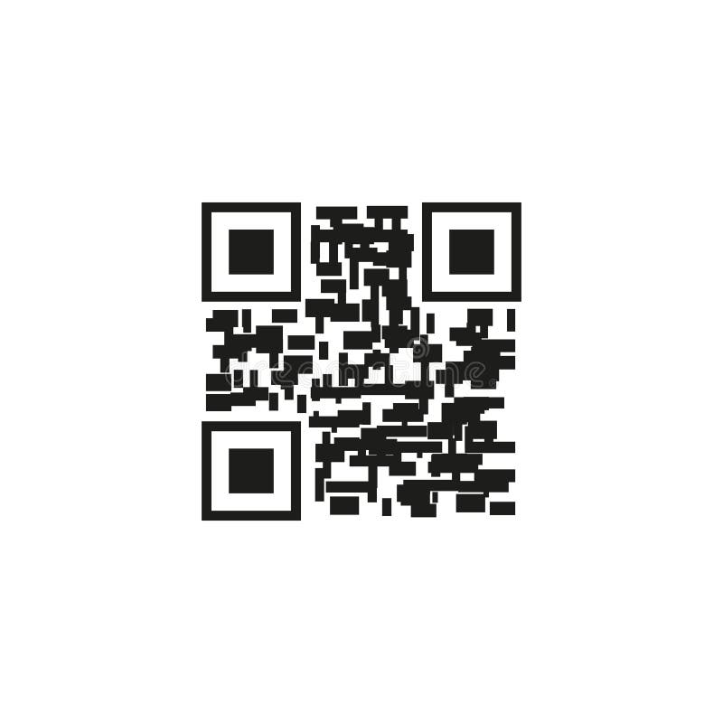Vector QR Code Isolated on White Background, Black Lines, Code Scan ...