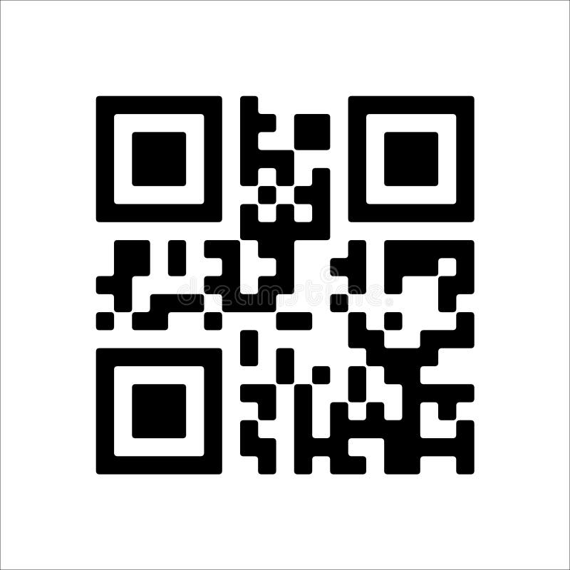 Vector QR Code Sample for Smartphone Scanning Isolated on White ...