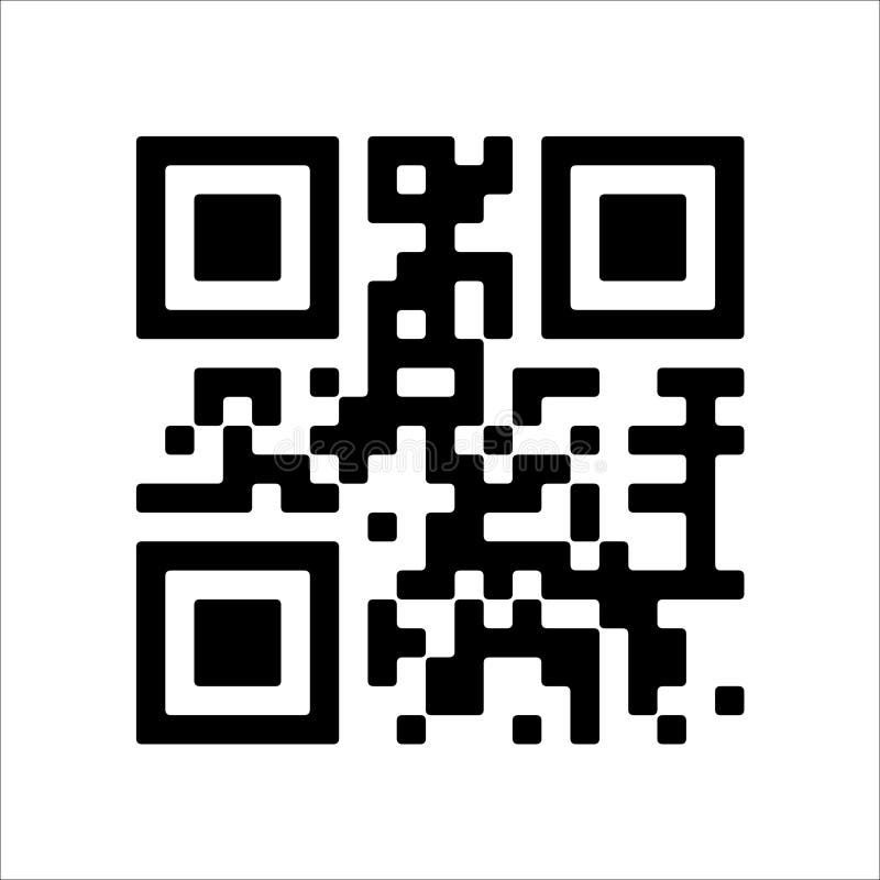 Vector QR Code Sample for Smartphone Scanning Isolated on White ...