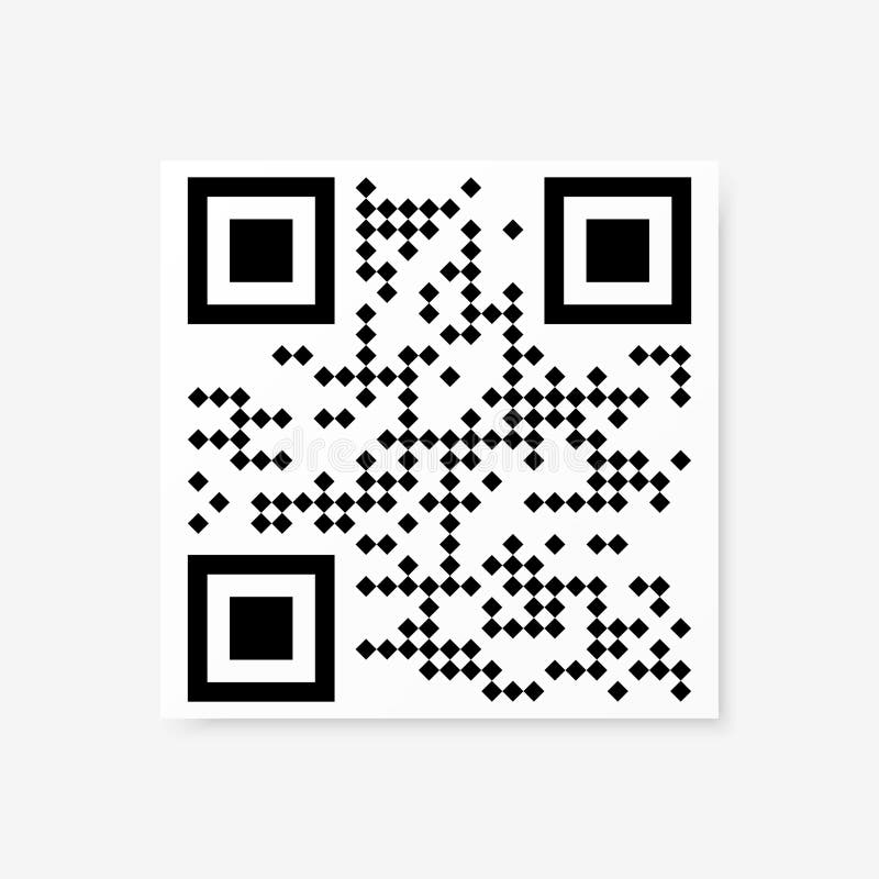 Vector QR Code Sample for Smartphone Scanning Isolated on White ...