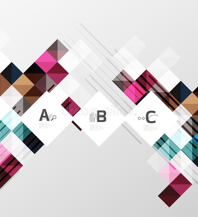 Vector Quadratische Elemente Auf Grauem Abstraktem Hintergrund Mit ...