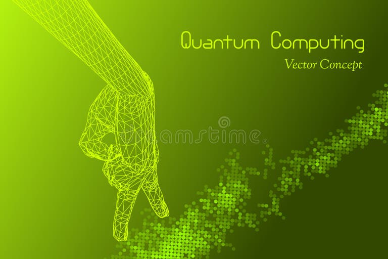 Vector Quantum Computing Concept - Hi-Tech Digital Design - Emblem of ...