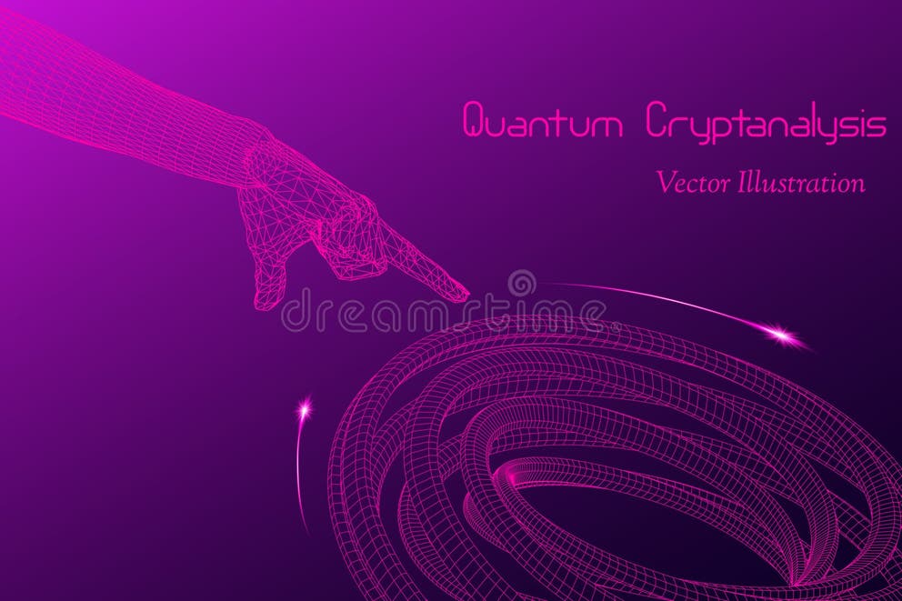 Vector Quantum Cryptanalysis Concept - Hi-Tech Design Stock Vector ...