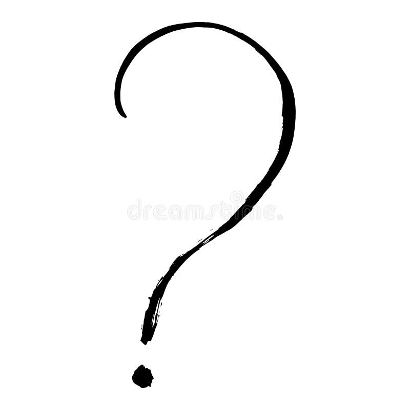 Vector Question Mark, Hand Drawn in Ink Stock Vector - Illustration of ...