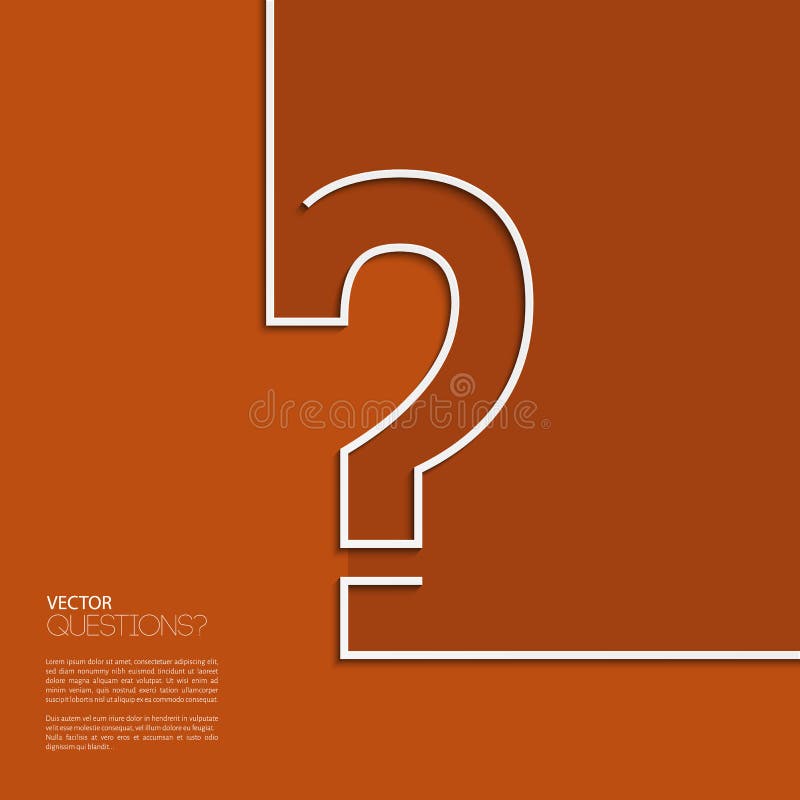 Vector Question Mark Icon in Flat Design. Stock Vector - Illustration ...