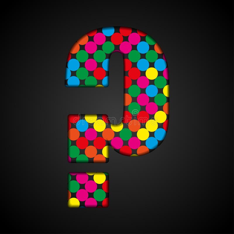 Vector Question Mark Made Colorful Sequins Glitter Stock Vector ...