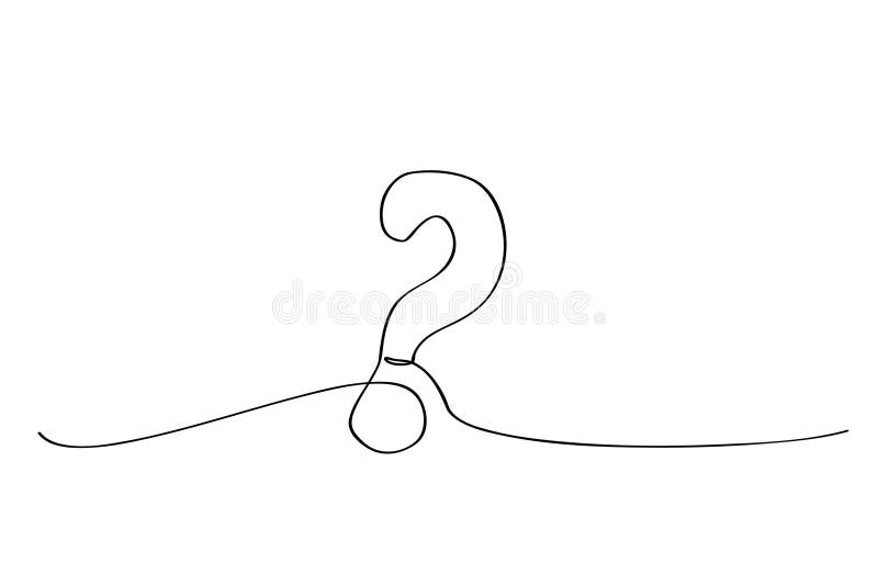 Vector Question Mark and Exclamation, Single or Continuous Line with ...