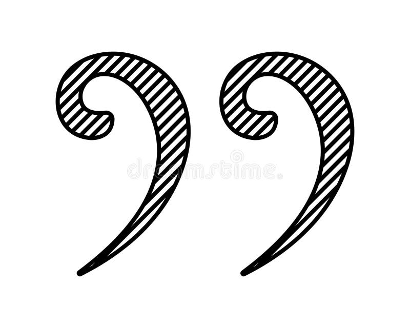 Vector Quotation Mark Icon with Striped Style Stock Vector ...