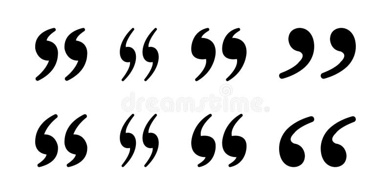 Vector Quotation Marks Icon Set Stock Vector - Illustration of bubble ...