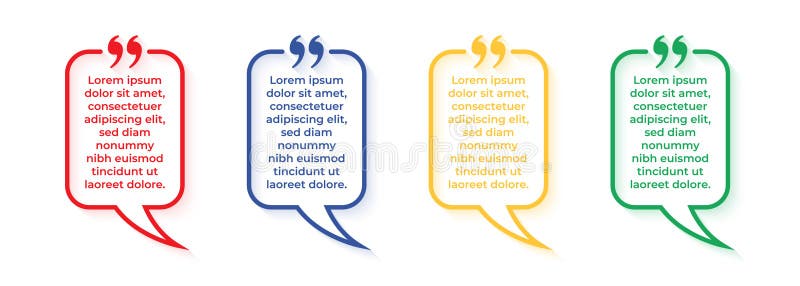 Quotation Text Template with a Simple Frame Stock Vector - Illustration ...