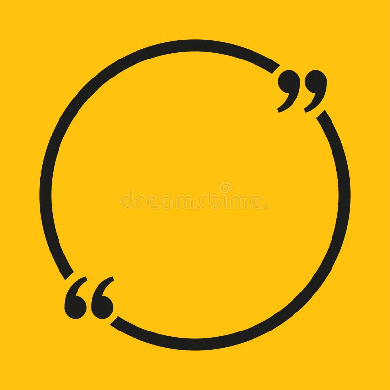 Quote Circle Text with Bracket, Vector Banner Stock Vector ...