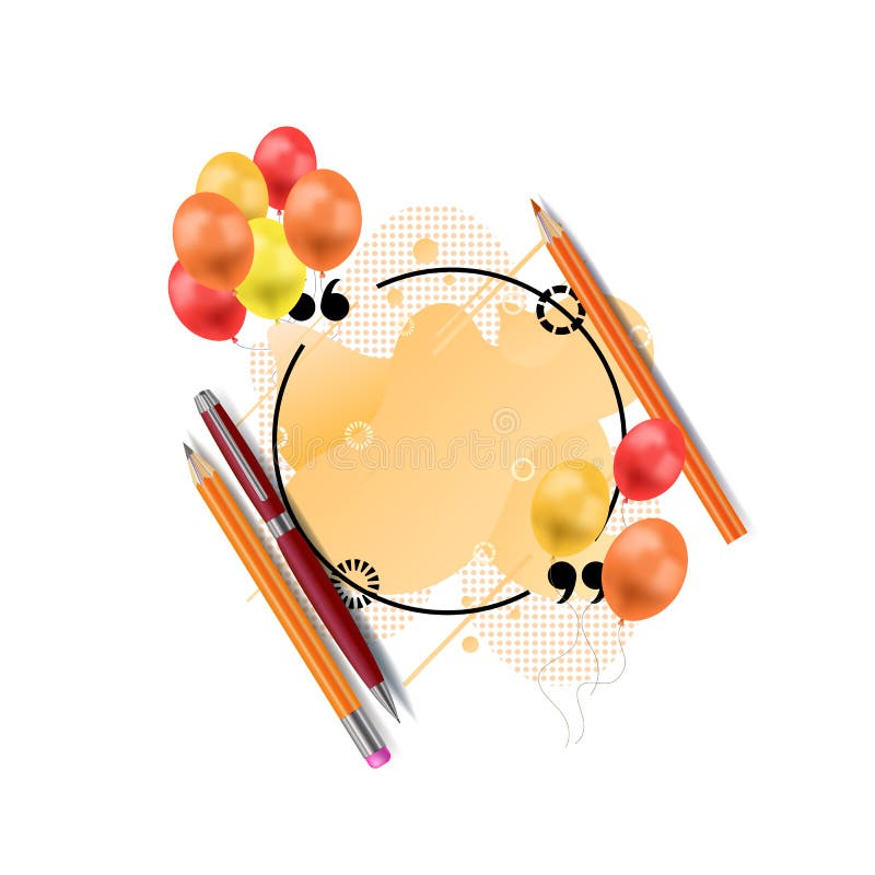 Quote Circle Text with Bracket, Vector Banner Stock Vector ...