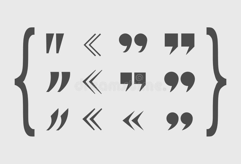 Gray Quotation Marks