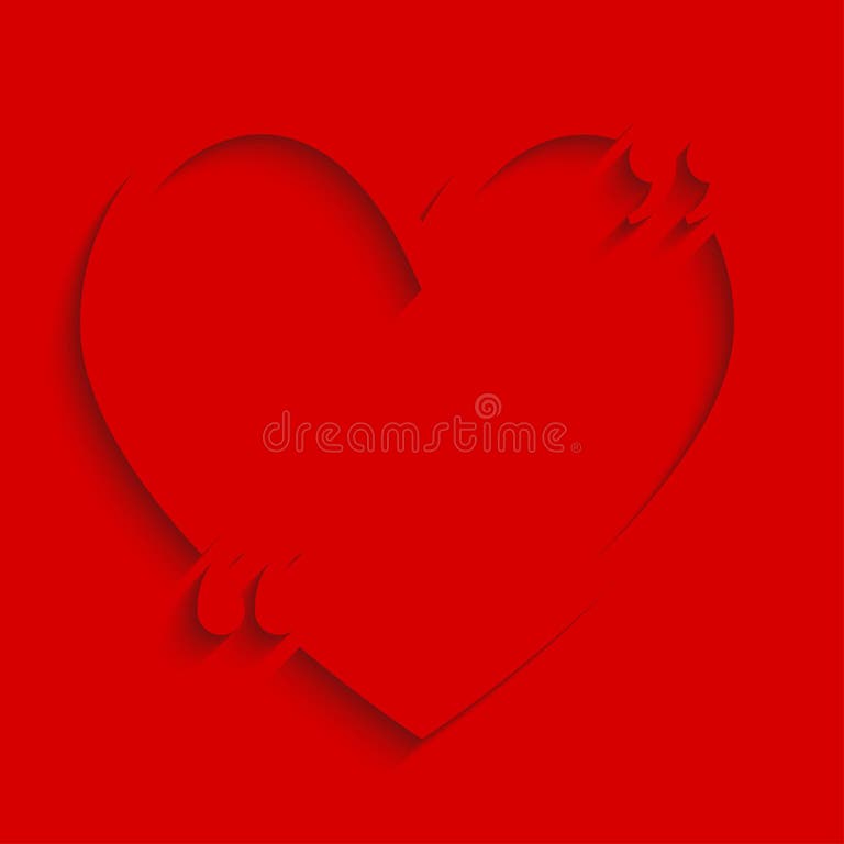 Blank Template Red Quote Heart Bracket Stock Illustrations – 5 Blank ...