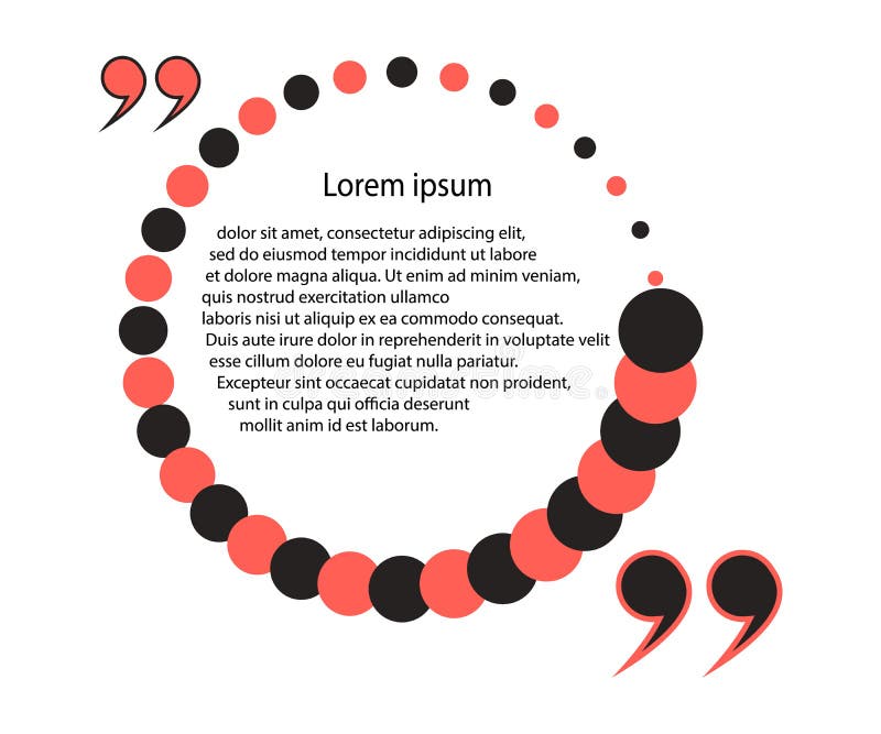 Vector Set of the Quote Template. Framework for Comments, Statements ...