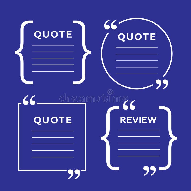 Vector Quotes and Brackets. Message Typography, Phrase and Quota Stock ...