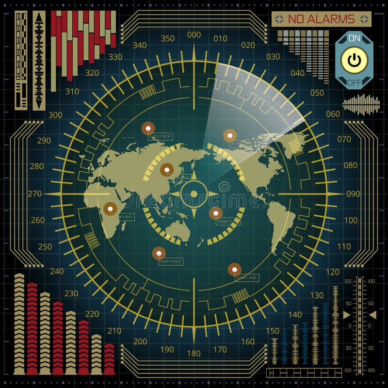 World Map Radar Vector Stock Illustrations – 923 World Map Radar Vector ...