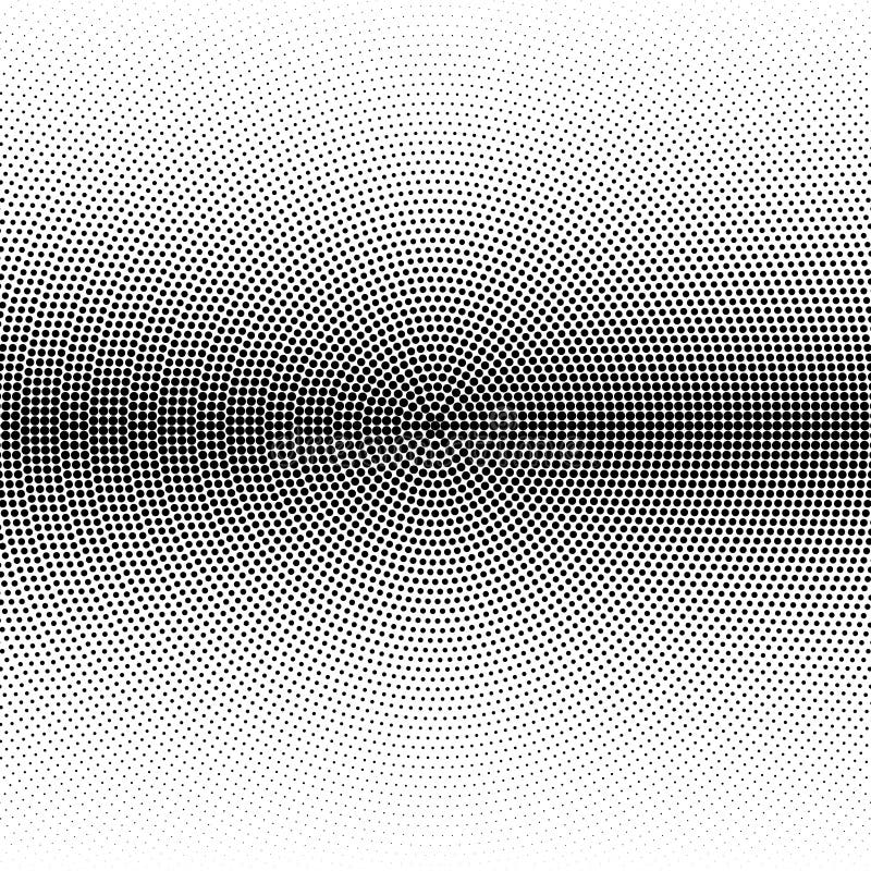 Vector Radial Halftone Black Background Pattern Stock Vector ...