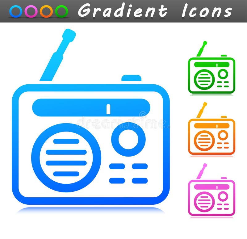 Vector Radio Design Symbol Icon Stock Vector - Illustration of pink ...