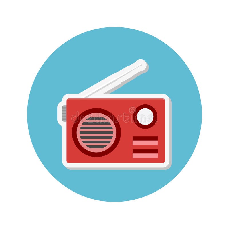 Vector Radio Icon stock vector. Illustration of message - 125414522