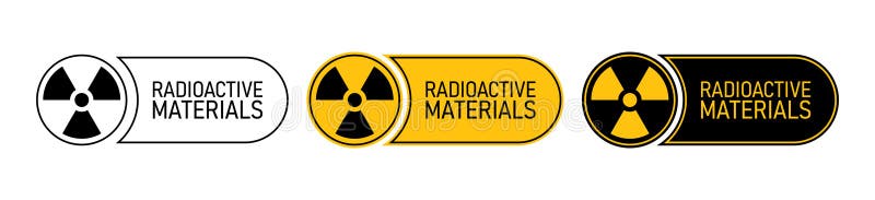 Vector Radioactive Sign Icons Isolated Stock Illustration ...