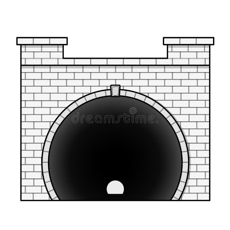 Vector Railway Low-poly Tunnel, Isometric 3d Perspective. Outlined Old ... Vector Railway Low-poly Tunnel, Isometric 3d Perspective. Outlined Old ...