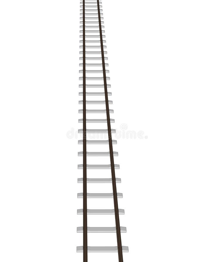 Vector Railway Railroad Track Silhouettes. Stock Vector - Illustration ...