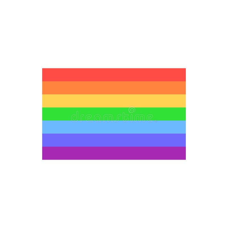 Vector Rainbow Flag Isolated on White Background, Hand Drawn Style ...
