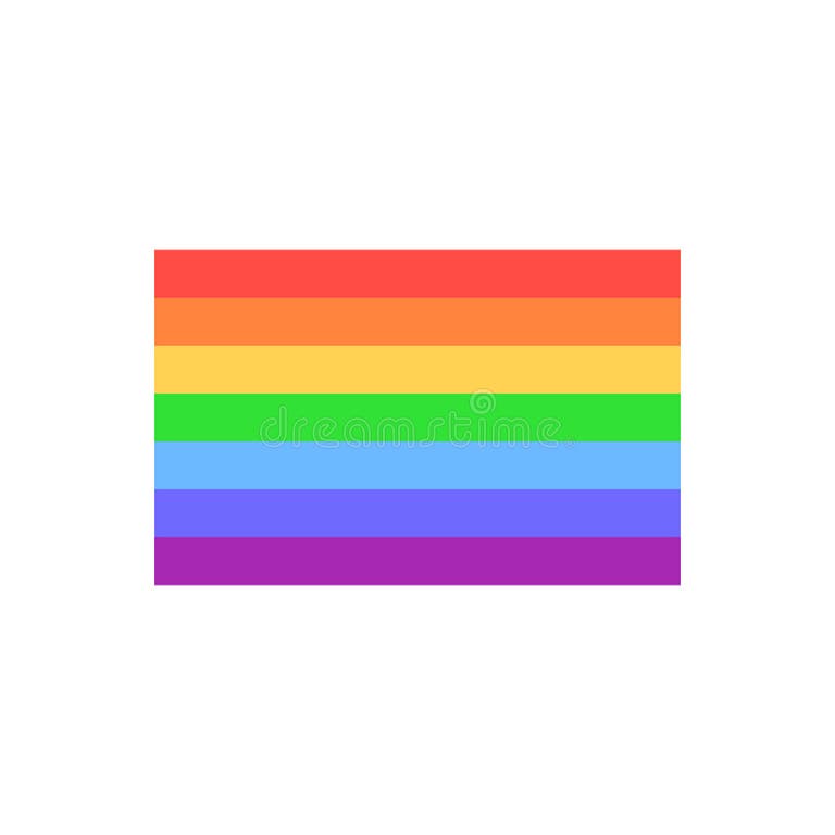 Vector Rainbow Flag Isolated on White Background, Hand Drawn Style ...