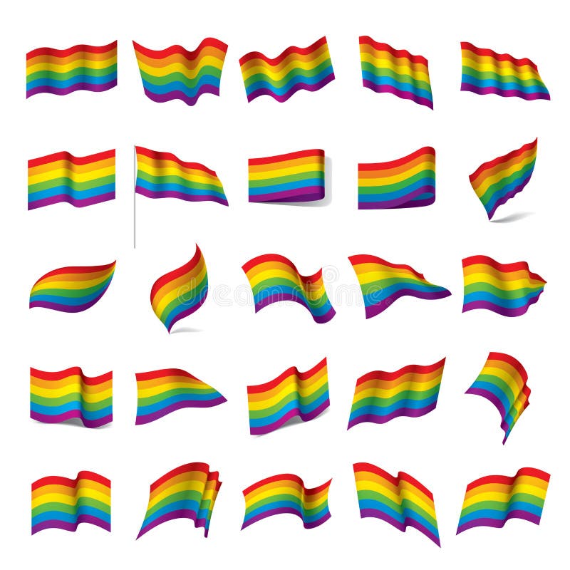 Vector a rainbow flag stock vector. Illustration of lifestyle - 122785309