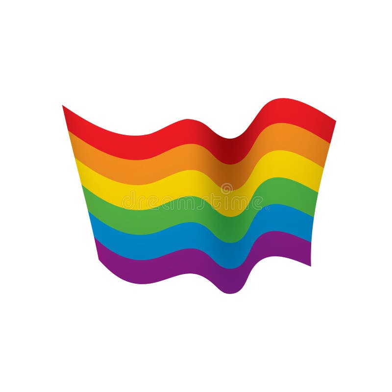 Vector a rainbow flag stock vector. Illustration of lgbt - 122785355