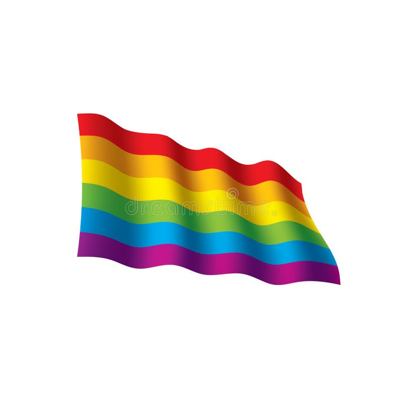Vector a rainbow flag stock vector. Illustration of flag - 122785540