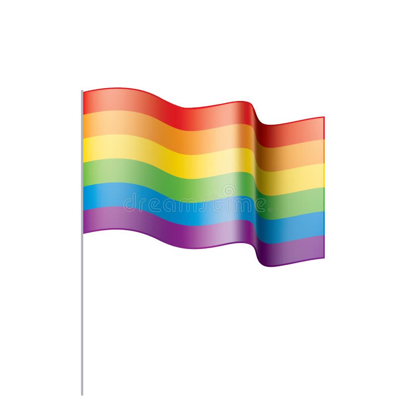 Vector a rainbow flag stock vector. Illustration of pride - 122787766