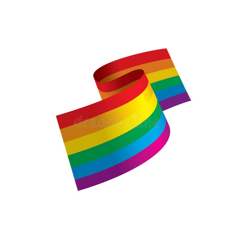 Vector a rainbow flag stock vector. Illustration of pride - 122779417